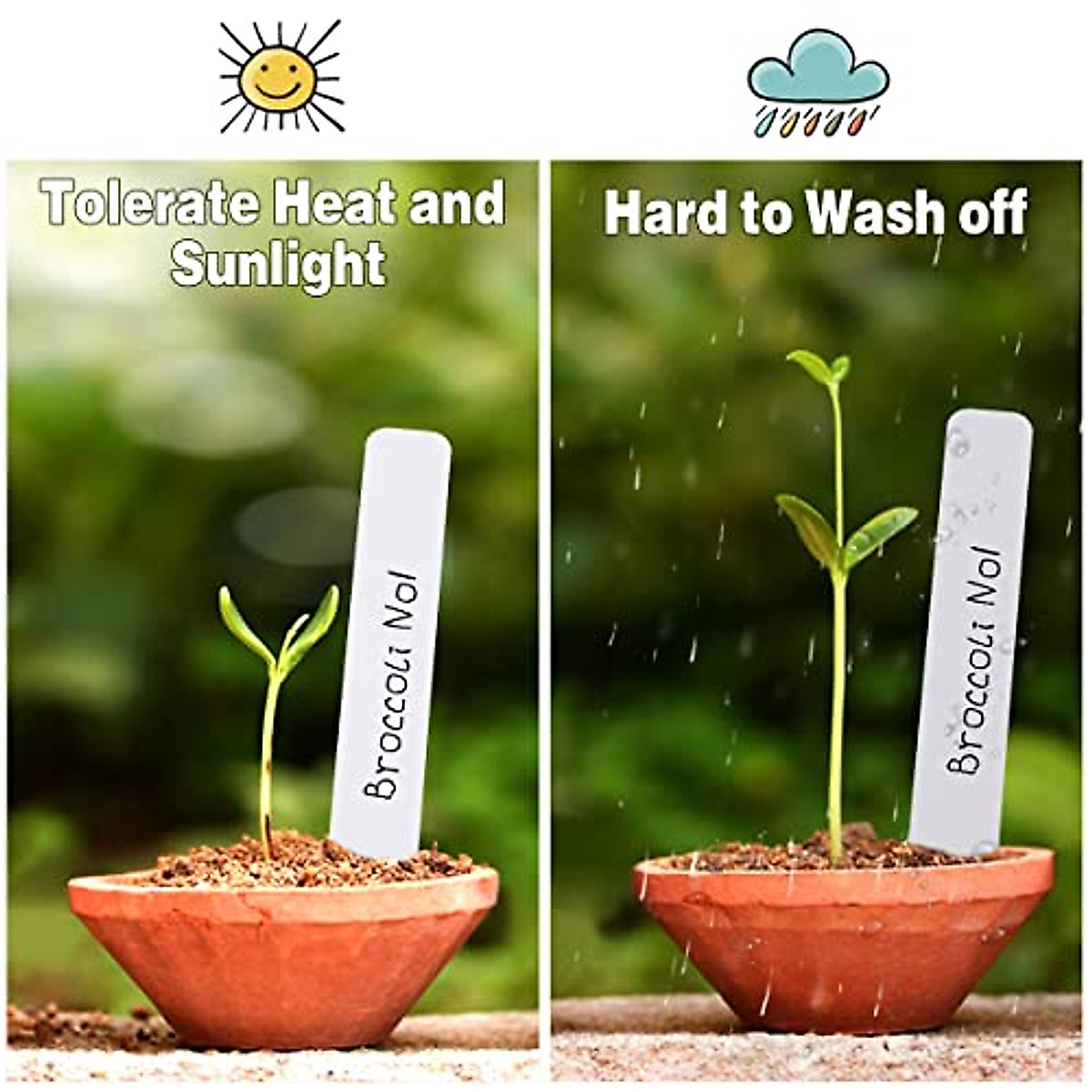 Plant Labels 300Pcs 4 Inch Plastic Plant Name Tags for Seedlings Garden Labels Markers Nursery Plant Tags Seed Labels Plant Label Stakes with Permanet Marking Pen Plant Markers for Outdoor Garden