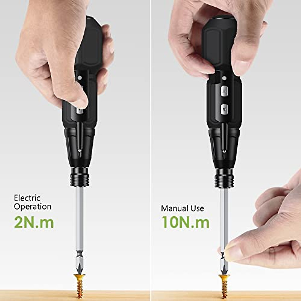 KeeKit Cordless Electric Screwdriver, Portable Rechargeable Screwdriver with 9 Bits, Power Repair Tool Kits with LED Work Light