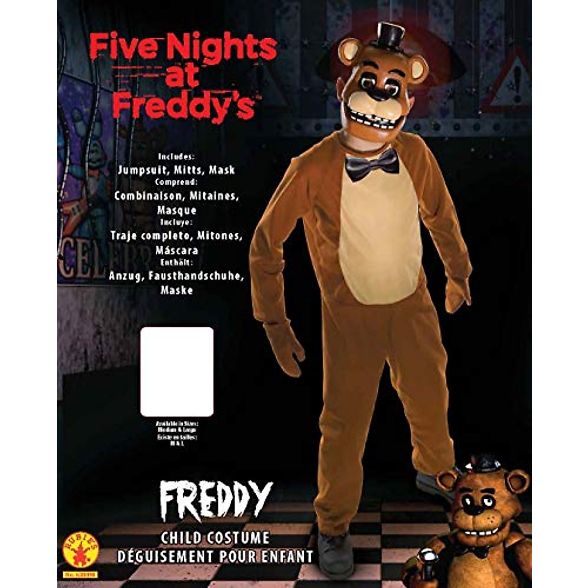 Rubie's Five Nights Child's Value-Priced at Freddy's Freddy Costume, Large, Brown