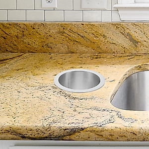 STOBAZA Drop-in Trash Chute, Stainless Steel Trash Grommets Round Waste Trash Chute Grommet for Countertop Inserted Trash Chutes -5.11X5.11X3.93in