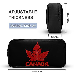 Canada Pencil Case Stationery Pen Pouch Portable Makeup Storage Bag Organizer Gift