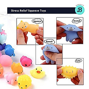 BUBBLIX 12Pcs Squishy Toys, Mini Kawaii Squishes Toys for Kids Party Favors, Fidget Toys for Boys Girls, Stress Relief Toy Bulk Classroom Prize, Birthday Christmas Stocking, Goodie Bag Stuffers