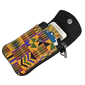 Print African Weaving Women'S Crossbody Handbags Phone Purses With Shoulder Strap Crossbody Bag Small For Women Men