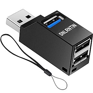 3-Port Mini USB 3.0 Hub, USB Expansion Hub, Snlrntin USB Adapter Multi USB Port for Laptop, MacBook, Mac Pro, Mac Mini, iMac, Tablet and More