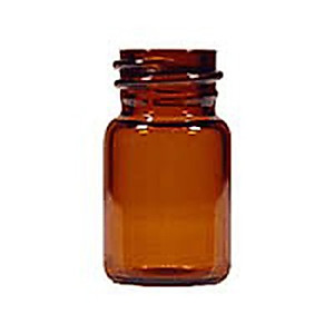 2 ml (5/8 dram) Amber Glass Essential Oil Bottle with Orifice Reducer and Cap- 12 Pack