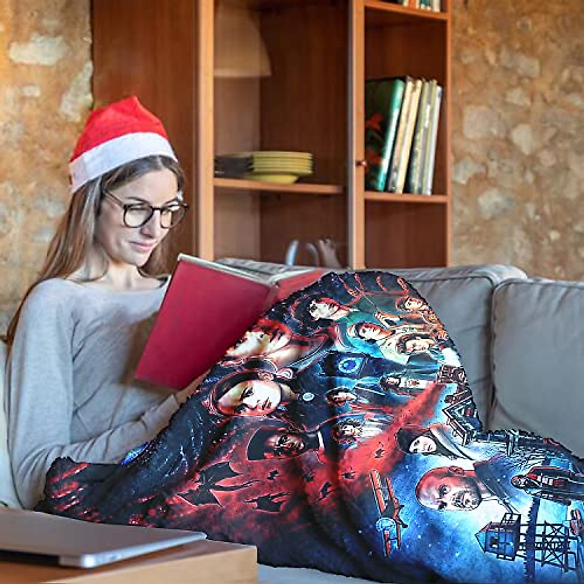 Things Blanket Christmas Throw Blanket Flannel Fleece Blanket Super Soft Warm and Cozy for Sofa Bed Couch Travel Blanket 50"x40"