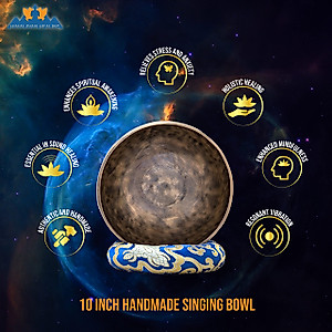 Large Master healing Tibetan Singing bowls set 9" for Yoga Meditation and sound healing.