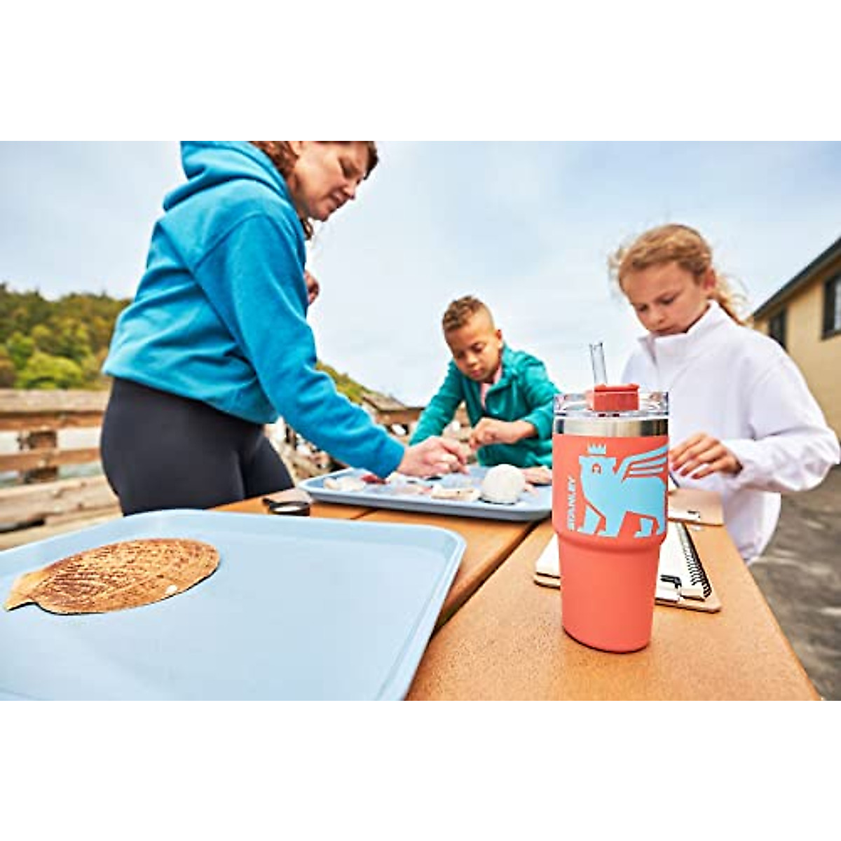 Stanley Adventure Quencher Travel Tumbler for Kids (8 and Above), 14oz, Stan the Bear Stainless Steel Insulated Tumbler with Lid and Straw