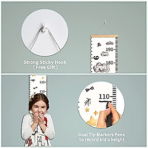 ASENART Kid Children Height Cloud and Ballon Growth Chart Ruler Growth Wall Chart Art Waterproof Hanging Rulers for Kids Bedroom Nursery Wall Decor Removable