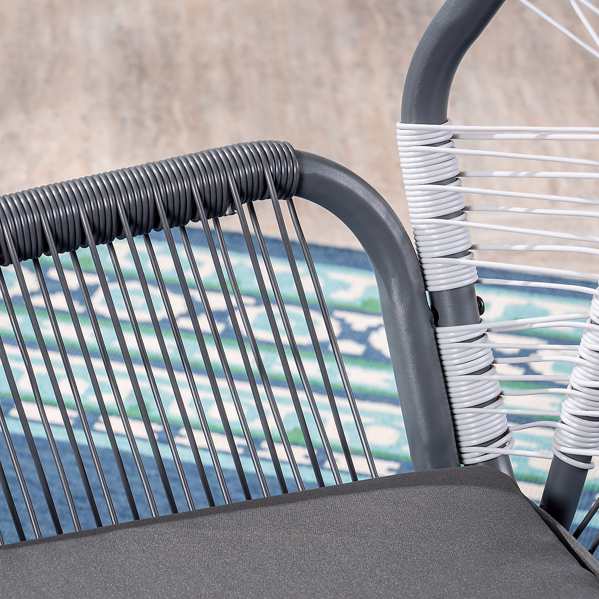 Christopher Knight Home Lydia Outdoor Wicker Club Chair (Set of 2), Gray/White/Gray