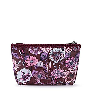 Sakroots Womens Essential Medium Pouch in Coated Canvas, Cabernet Bloom, One Size US