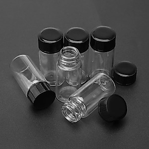 Newzoll Clear Liquid Sampling Sample Vials Glass Bottles Vials Screwcap Capacity 5ml (1/6 Oz) Pack of 20