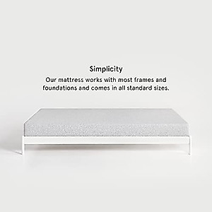 Nod by Tuft & Needle 8-Inch Twin Mattress, Adaptive Foam Bed in a Box, Responsive and Supportive, CertiPUR-US, 100-Night Sleep Trial, 10-Year Limited Warranty,White