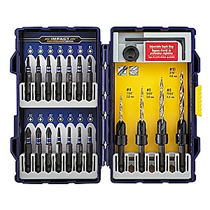 IRWIN Bit Set for Wood, Countersink, 19-Piece (1890451)