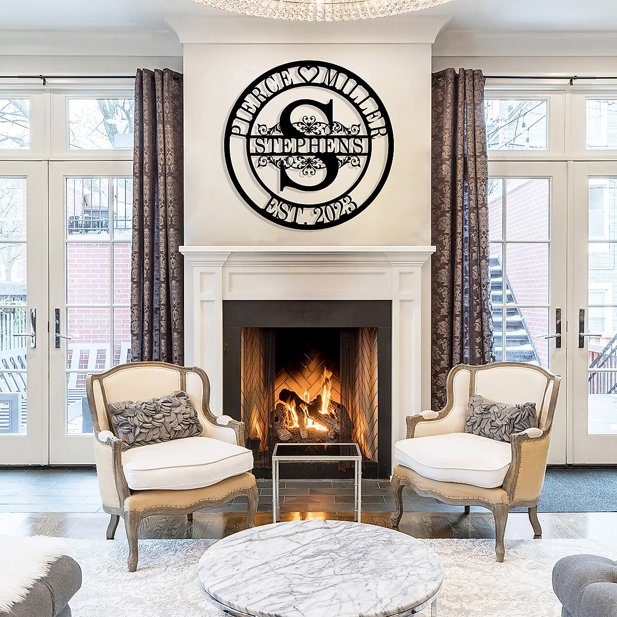 Custom Metal Sign, Metal Name Signs Personalized, Metal Wall Art, Monogram Wall Decor, Last Name Signs for Home, Family Name Sign, Personalized Wedding Gifts, Couples Gifts, Custom Signs Outdoor Metal