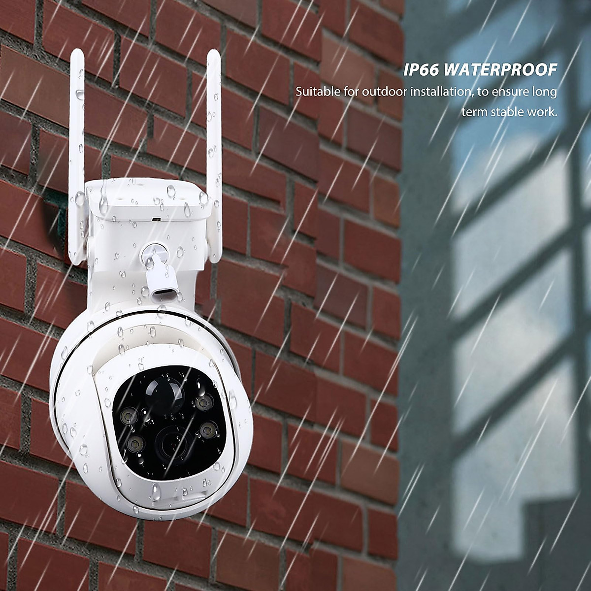 Dioche Security Cameras Wireless Outdoor Solar Battery Powered, 2K HD Image Wireless Waterproof Outdoor Security Camera with Night, PTZ Function