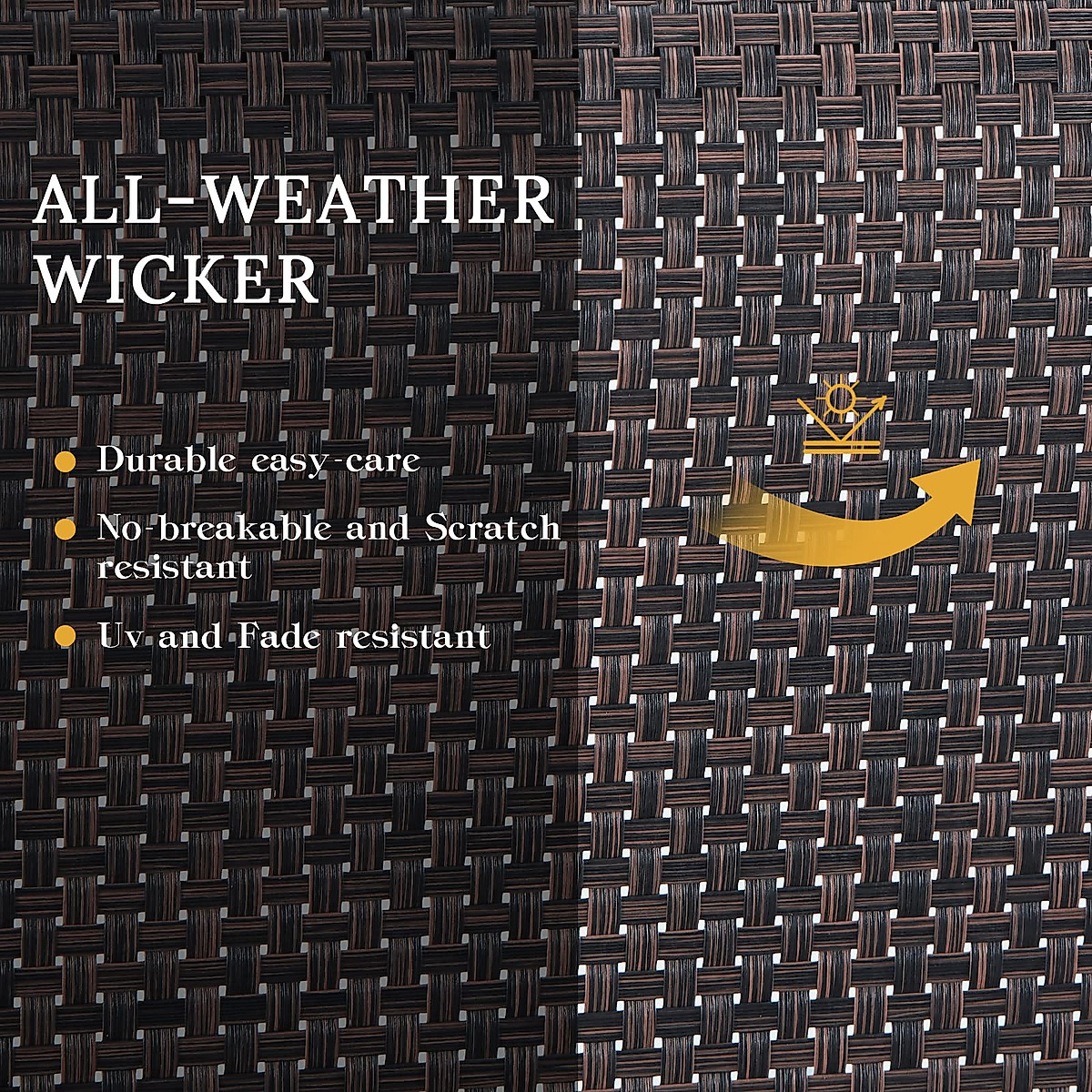 VICLLAX Outdoor Adirondack Chair Set of 2, Patio Chair for Lawn Garden, All Weather Outdoor Lounge Chairs, Black and Mocha