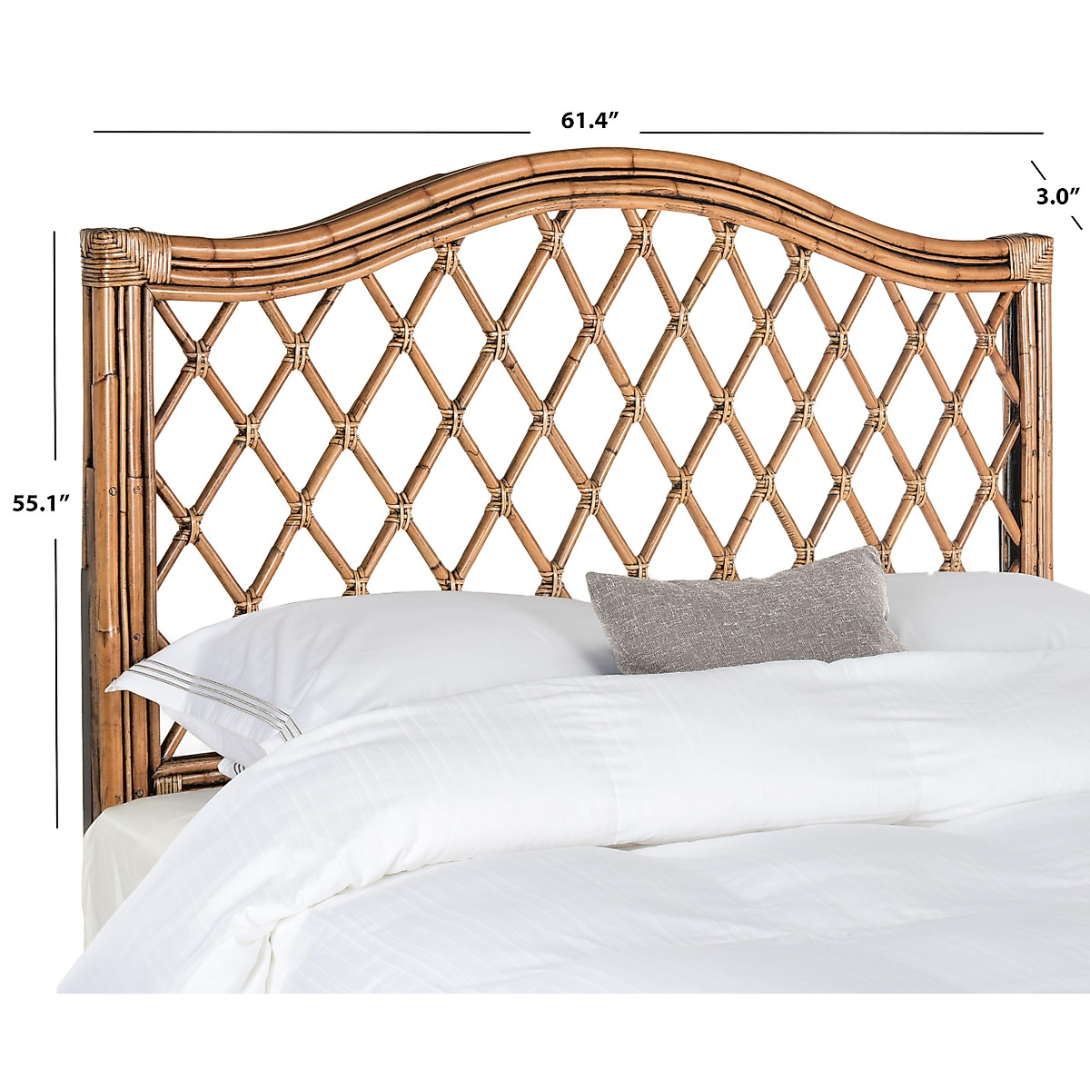 SAFAVIEH Home Collection Gabriella Brown & Multi Wicker Headboard, Full