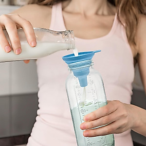 AiHeart 4pcs Glass Milk Bottles (32oz), Reusable & Dishwasher Safe, Perfect for Milk, Yogurt & More