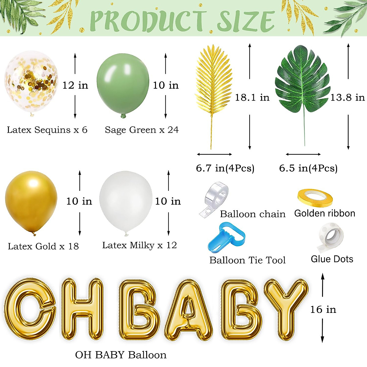 244PCS Jungle Safari Baby Shower Decorations include Plates, Cups, Napkins, Cutlery, Backdrop, Tablecloth, Palm Leaves, Balloon Garland Kit for Animal Themed Baby Boy Shower Decorations, Serves 24