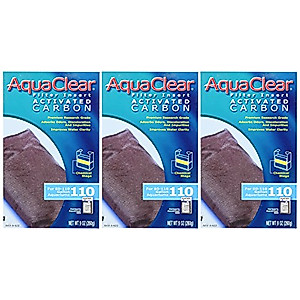 Hagen 3-Pack AquaClear 9-Ounce Activated Carbon Water Filter Insert for Aquarium (3-Pack)