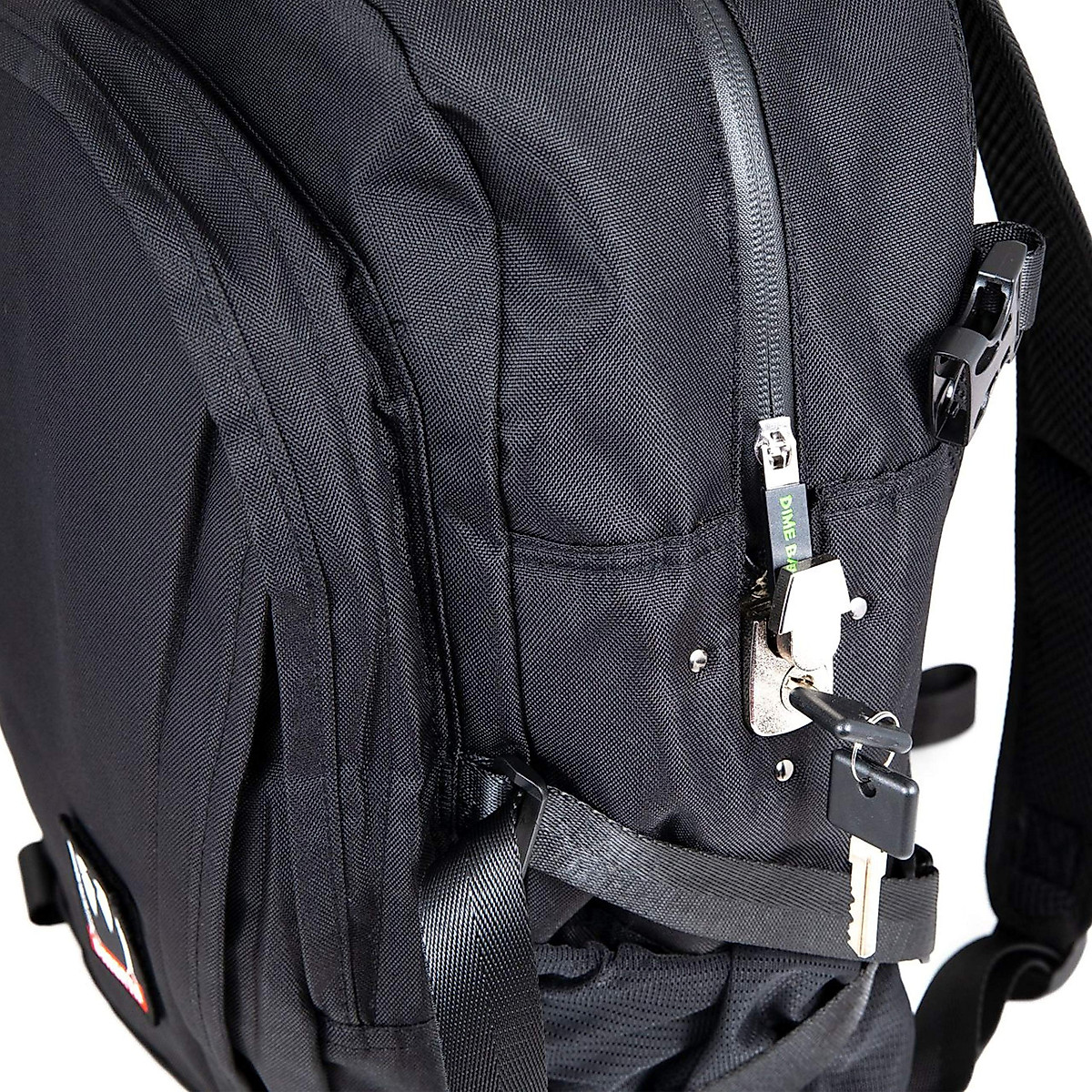 DIME BAGS Omerta Transporter Backpack | Carbon Filter Lined Bag with Heavy-Duty Lock (Black)