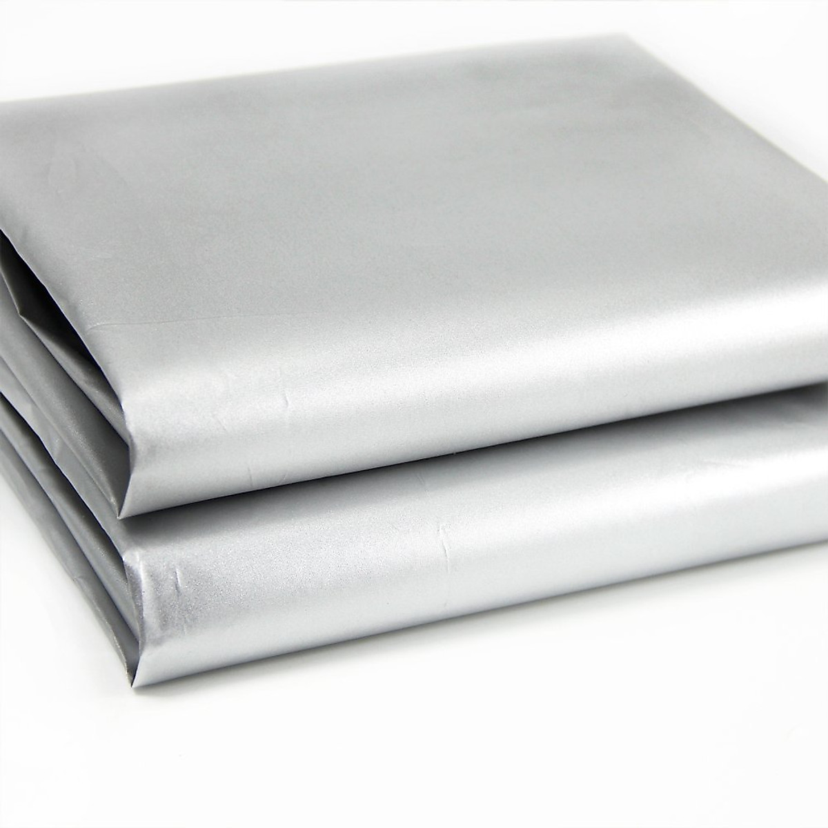 Blackout Drapery Shade Fabric Black and Silver 100 Percent Shading Light Waterproof Sunshade Cloth Light Weight (1Yard)