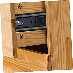 ALturN Drawer Glides,1 Pair Keyboard Track Dresser Tray L Brackets Heavy Duty Black Slides Side Under Desk Keyboard Tray Slide Out Keyboard Drawer Under Desk Slide Drawer Track Drawer Guide Rail B