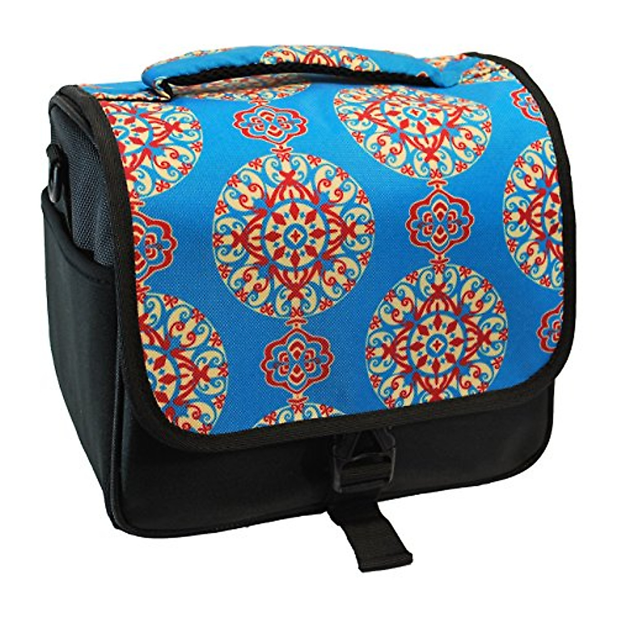 Designer Teal Medallion DSLR Camera Bag