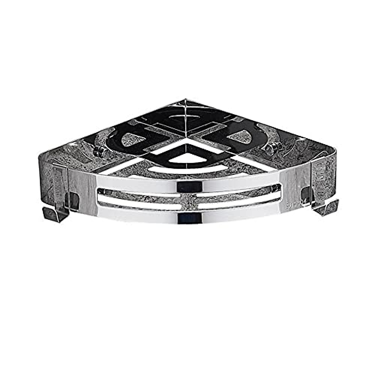 FVRTFT Bathroom Shelves Wall Mounted Shower Shelves Corner Shower Rack Stainless Steel with Hook No Drilling Self Adhesive for Kitchen Bathroom-Silver B_1 Story