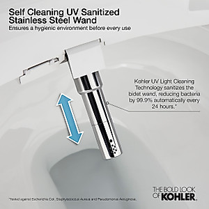 Kohler 32330-0 Purewash Bidet Toilet Seat, Elongated, White