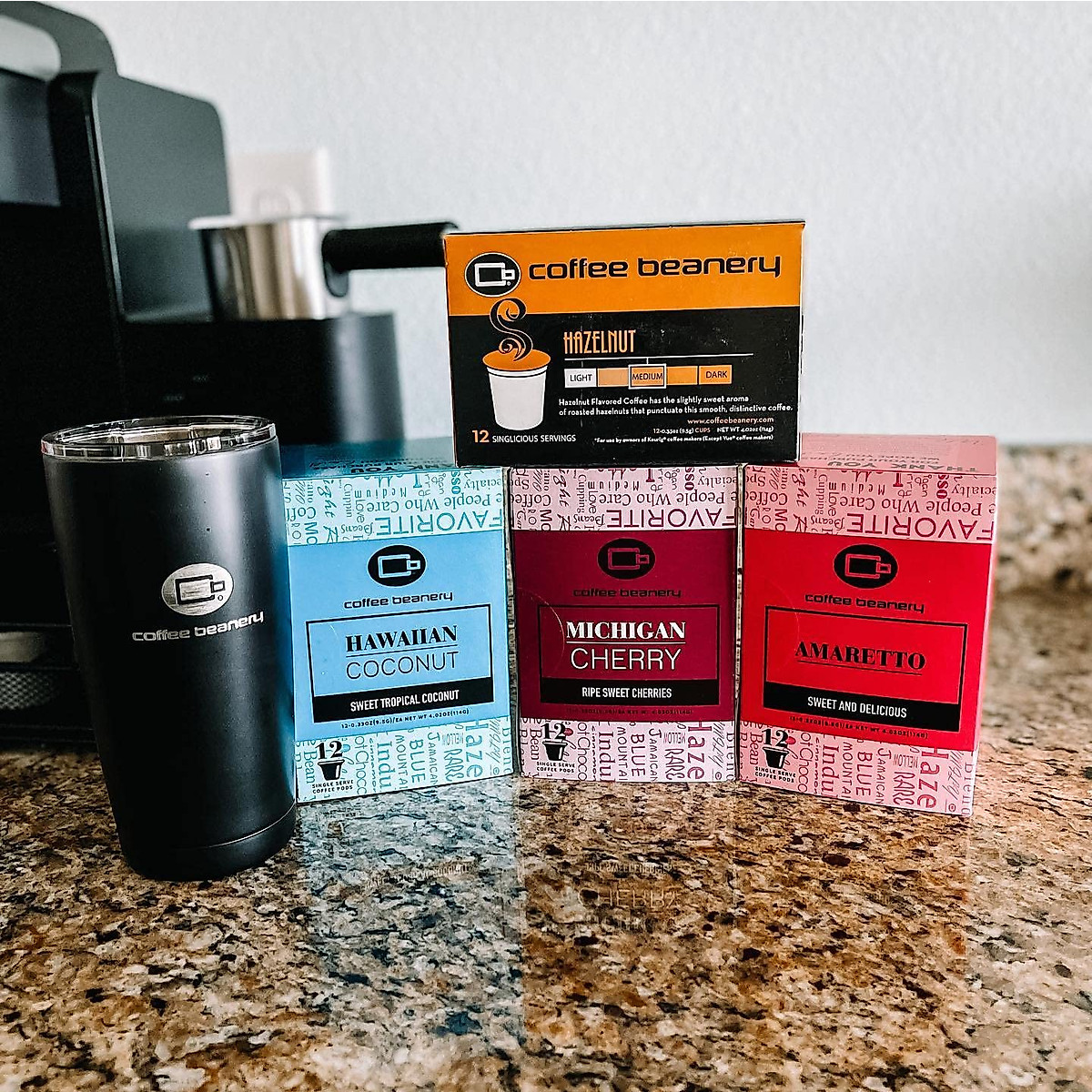 Michigan Cherry Coffee Pods by Coffee Beanery | 12ct Flavored Coffee Pods Medium Roast Coffee Pods| 100% Specialty Arabica Coffee| Gourmet Coffee Pods