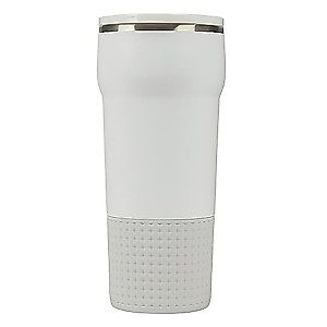 Pelican Hydration Pelican Cascade™ 22 oz Vacuum Insulated Tumbler - Recycled Stainless Steel Double Wall Travel with Dual Lid, Powder Coated Insulated Coffee Mug For Hot Cold Drinks, Bright White