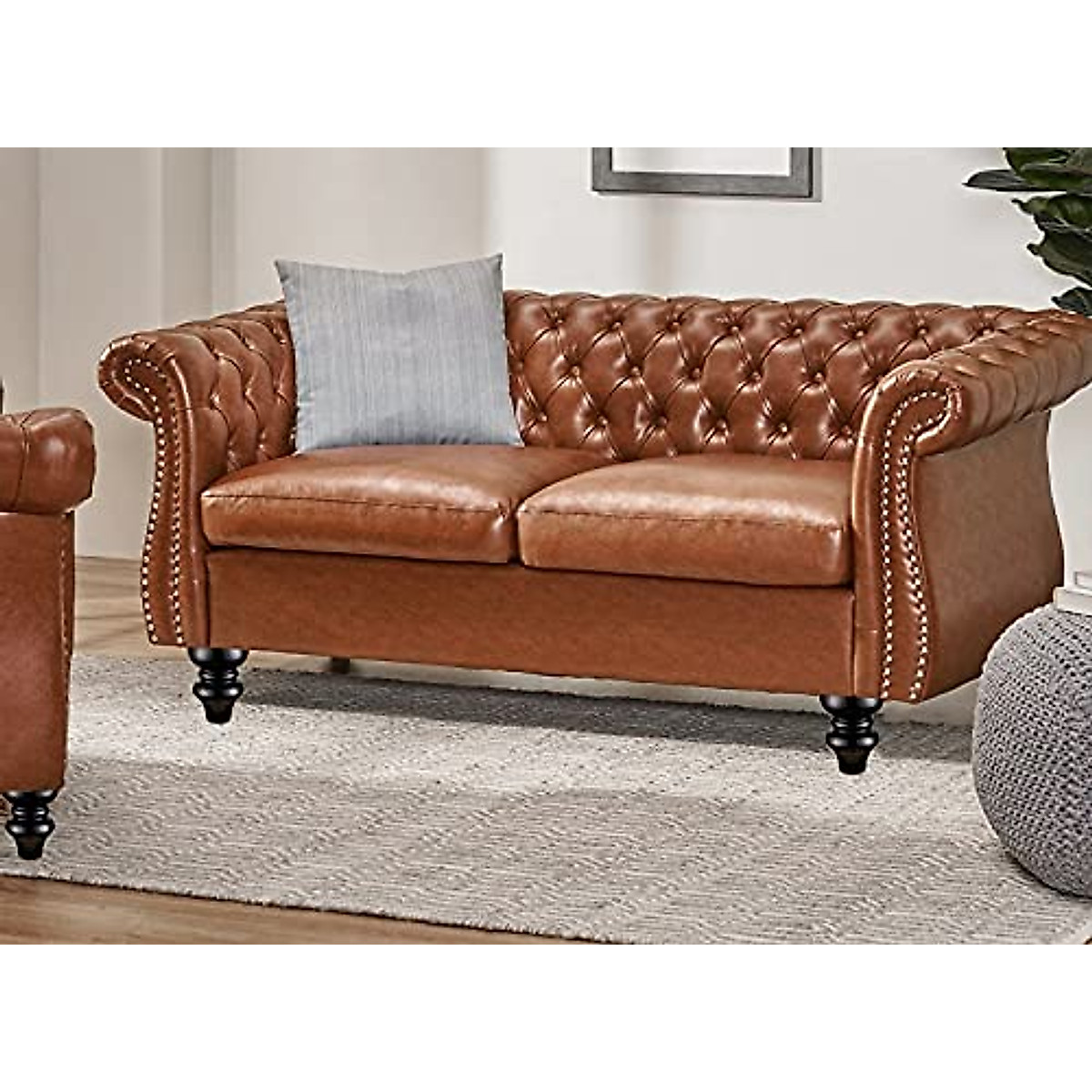 HFXIAO 6 inch Sofa Legs Wood Furniture Legs Sofa Legs Set of 4 Pyramid Couch Legs Mid-Century Modern Brown Replacement Legs for Chair Recliner, Black