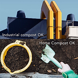 Moonygreen 100% Compostable Trash Bags, 2.6 Gallon+3 Gallon, each 100 Count, Extra Thick 0.87 Mils, Food Scrap Small Kitchen Waste Bags, US BPI ASTM D6400 and Europe OK Compost Home Certified