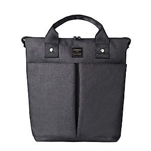 Kah&Kee Convertible Laptop Backpack and Tote Bag Handbag Concealed Strap Computer Compartment Travel School for Women Man (Black)
