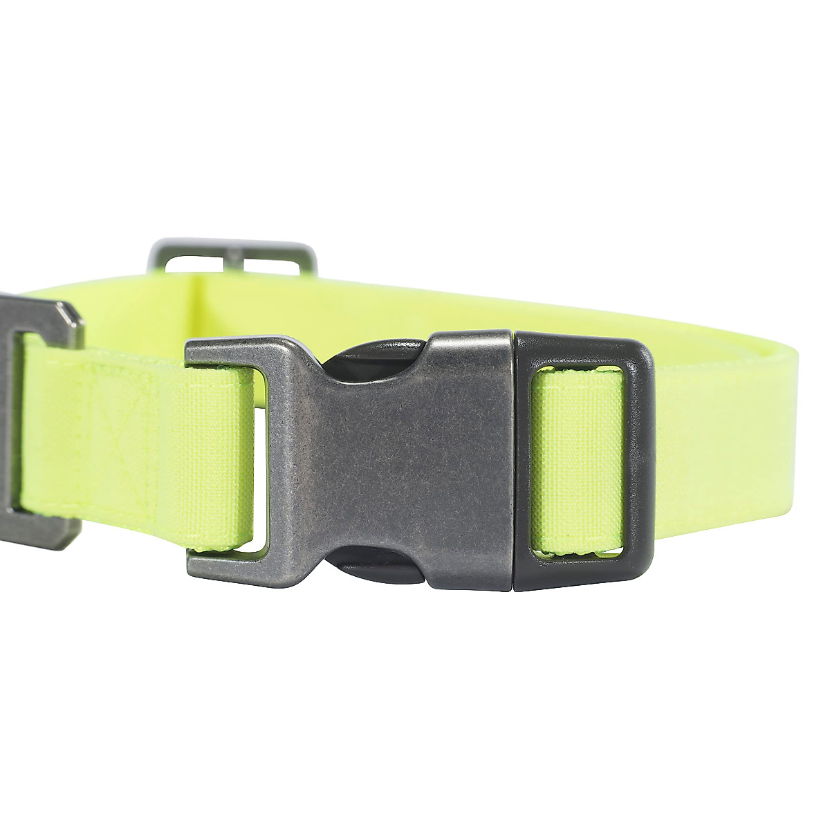 Carhartt Nylon Duck Dog Collar, Fully Adjustable Durable 2-Ply Cordura Nylon Canvas Collars for Dogs, Brite Lime, Large
