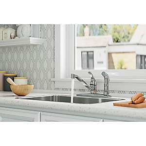 Pfister Pfirst Series 1-Handle Kitchen Faucet with Side Spray, Polished Chrome