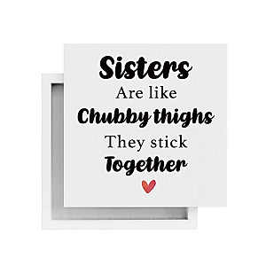 MUBIAO Sister Gifts Big Sister Gift Birthday Christmas Friendship Gifts Bestie Gifts for Women Desk Decor Rustic Wooden Box Sign for Home Living Room Bedroom Office Shelf Table Decoration