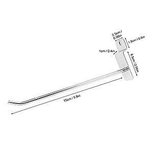 Yosoo Rack Hooks Hanging, Metal Pegboard Saltwall Hooks 6 Inch Single Prong Heavy Duty Utility Hooks for Shop Display Garage Kitchen, 25 Value Pack