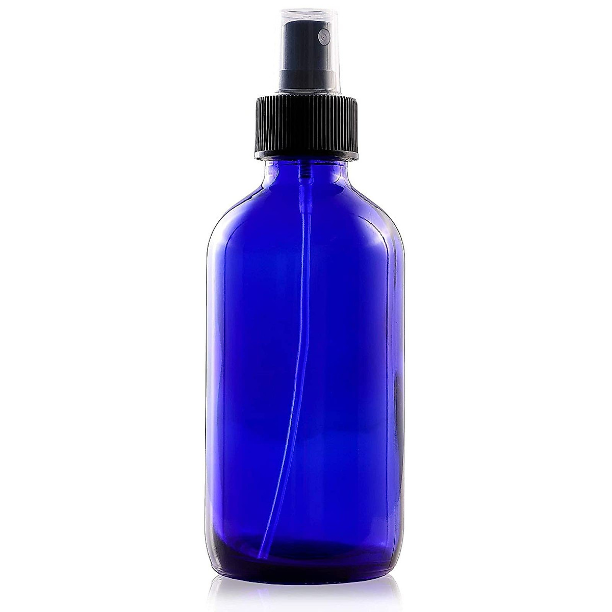 Juvale 4-Pack Blue Glass 8 Ounce Essential Oils Atomizer Pump Spray Misting Bottles