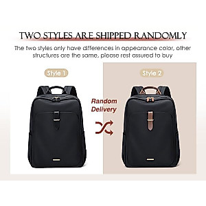 GOLF SUPAGS Laptop Backpack Purse for Women Fits 15 Inch Notebook Casual Daypack Work Travel College School Bookbag Fashion Computer Bag (Black, 15 Inch)