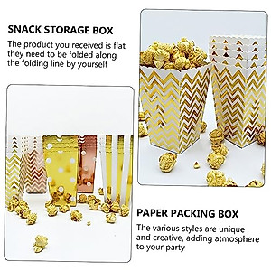 STOBOK 1 Set 36 Pcs Popcorn Popcorn Box Popcorn Treat Box Mini Popcorn Boxes Shower Goodie Boxes Pink Containers Babyboy Gifts Gift Bag Organizer Wrapping Box Packing Box Food