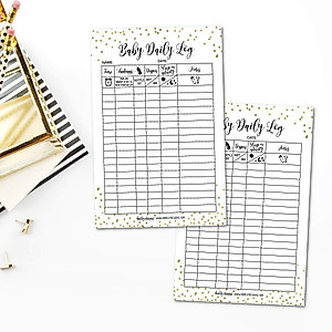 Newborn Baby Log Tracker Journal Book, Infant Daily Schedule, Feeding Food Sleep Naps Activity Diaper Change Monitor Notes For Babies, Mommy Nursing or Breastfeeding Record Tracking Chart 50 Sheet Pad