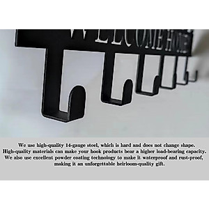HYTSIGN Personalized Metal Family Name Key Holder for Wall, Metal Key Hooks for Wall, Key Holder for Wall, Personalized Key Holder for Wall, Custom Key Holder for Wall Keys Hooks Rack
