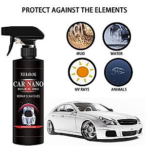 Nano Car Scratch Removal Spray, Car Scratch Repairing Spray with Nano Cloth, Fast Scratch Remover Coating Oxidation Liquid for Vehicles (100ML-1Pc)