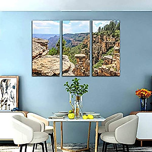 3 Panels Wall Art Pictures Point Sublime Trail View Modern Canvas Print Paintings Artwork Framed Posters for Office Home Decor Ready to Hang