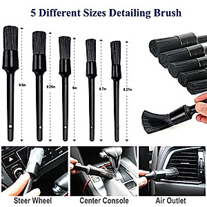 Car Cleaning Kit, 23pcs Interior Detailing Kit Detailing Brush Set Car Wash Set,Auto Drill Brush Set,Car Detailing Brushes for Cleaning Wheels,Dashboard,Interior,Exterior,Leather,Air Vents,Emblems