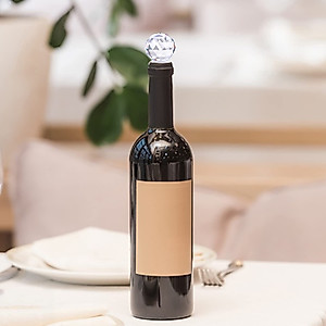 10Pcs Unique Bottle Stopper Decorative Wine Stoppers With Glass Ball Mini Glass Bottle Stopper Acrylic Clear With Airtight Silicone For Wine,Beverages,Soda,Champagne,Liquors,Oils