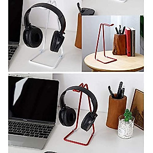 ANIIC Headset Stand Metal Headphone Stand Headset Stand Universal Headphone Holder Metal Desk Display Hanger Holder for Headset Headphone Stand (Color : White)